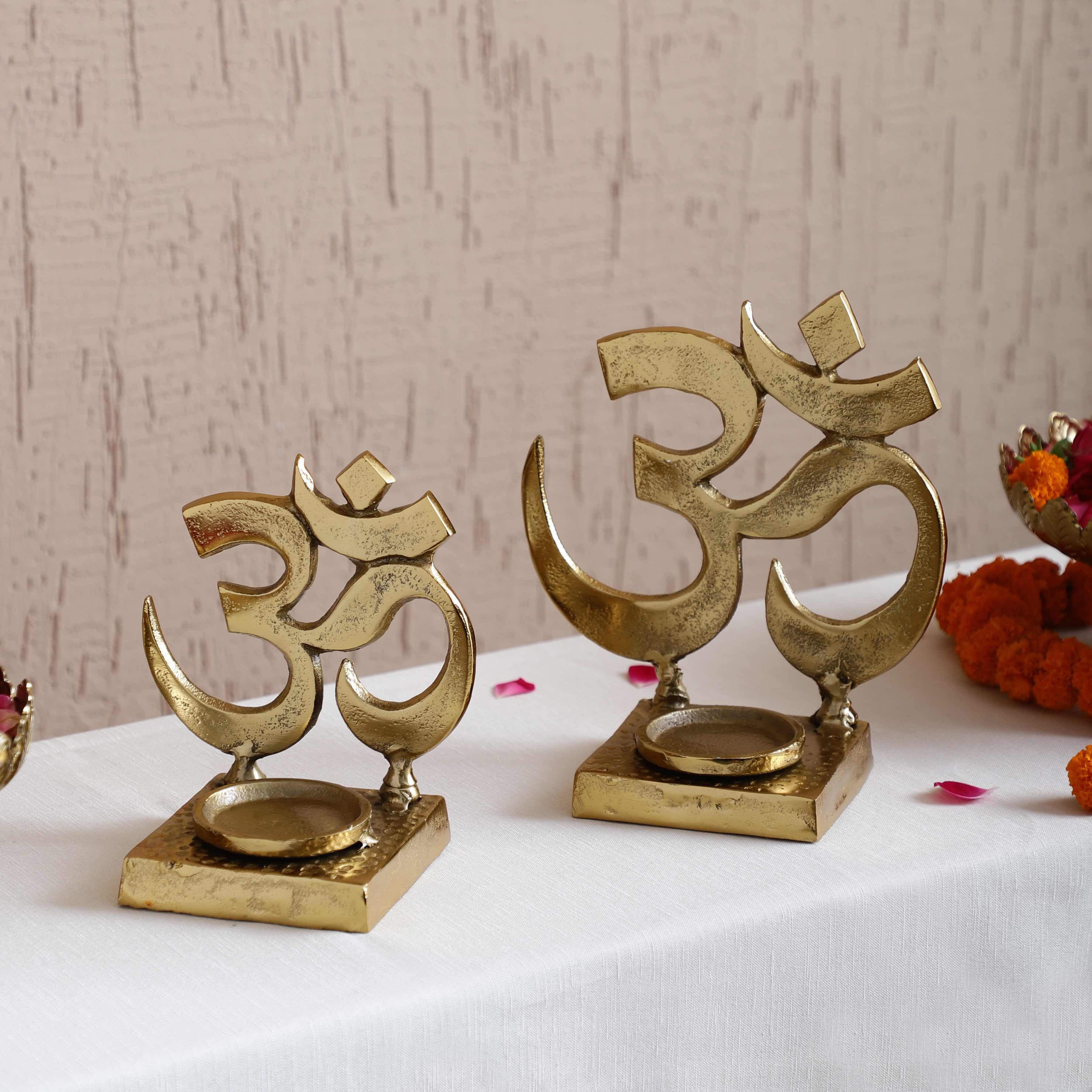 Auspicious Om Candleholder Set of 2 – Sammsara
