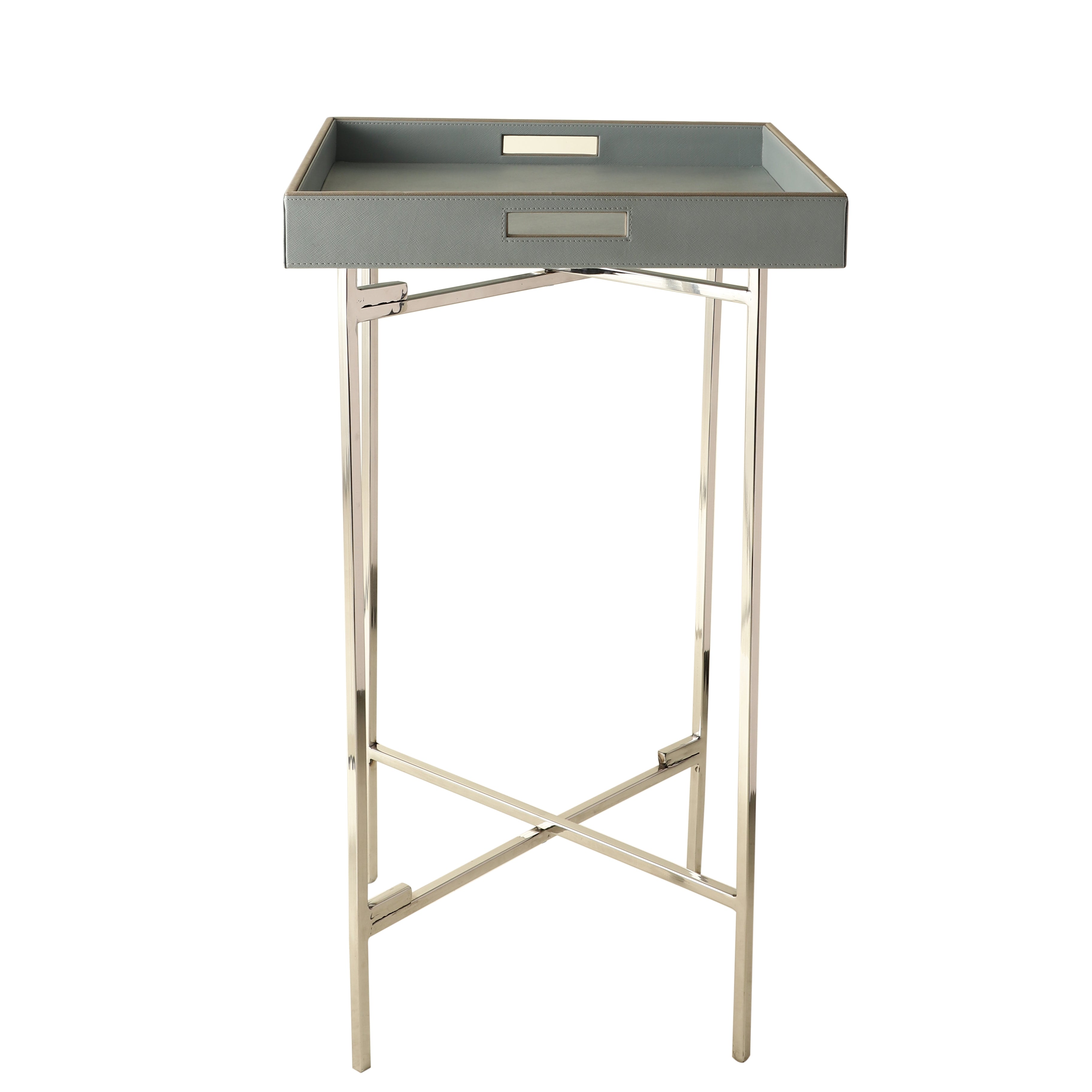 Azure Ice Blue Nickel Butler Tray Table – Sammsara