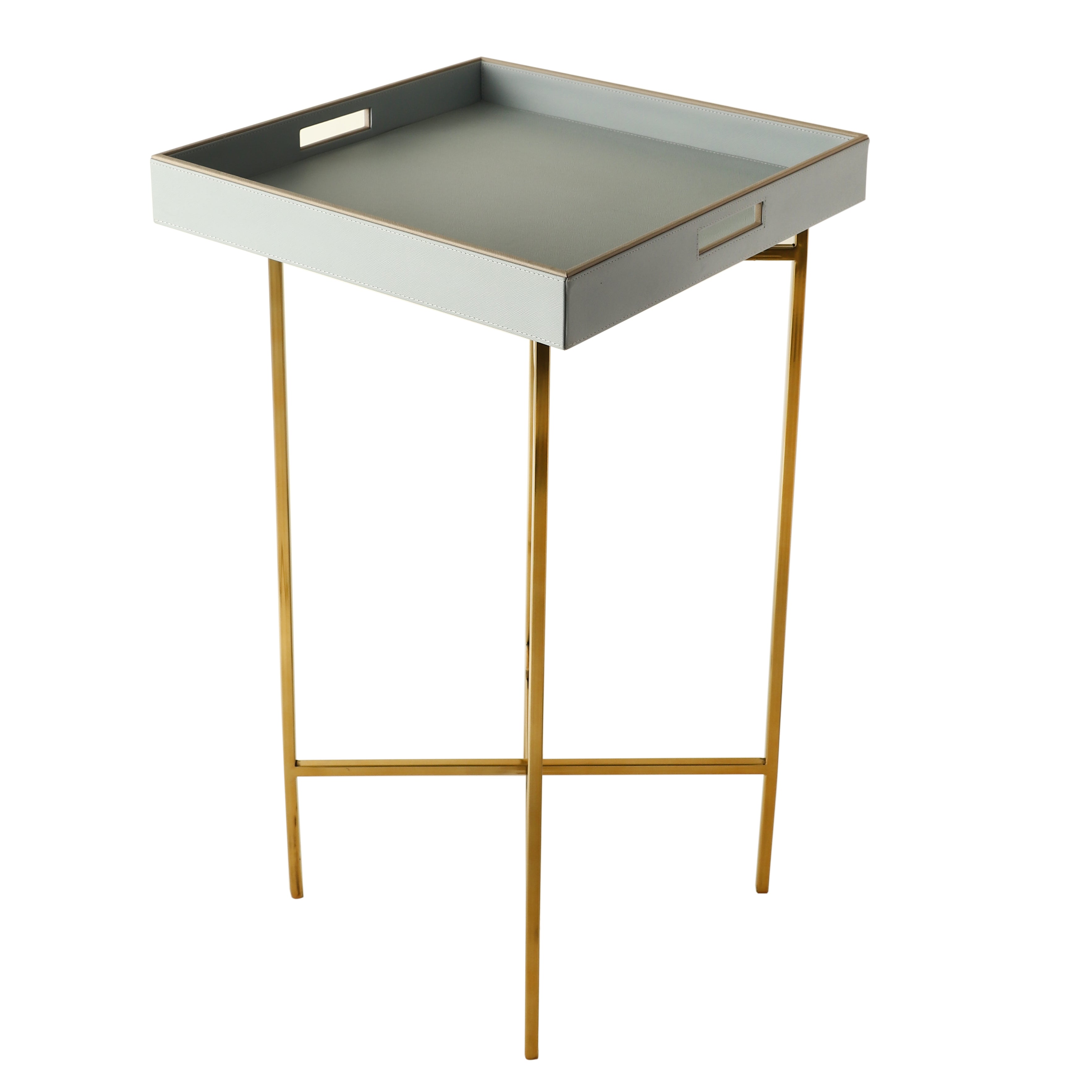 Azure Ice Blue Gold Butler Tray Table – Sammsara